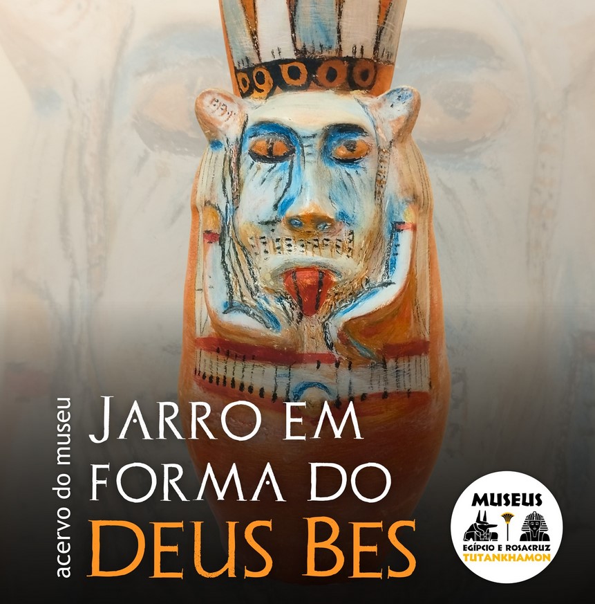 Jarro em forma do deus Bes – Museu Egípcio Rosacruz